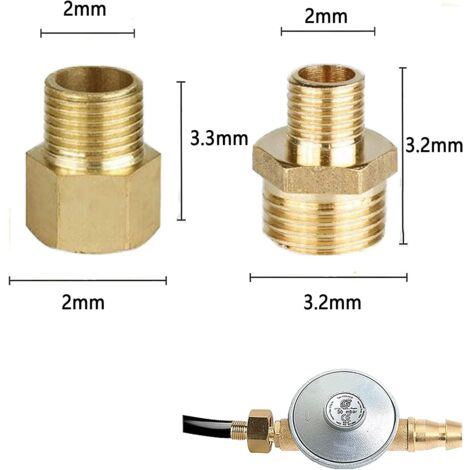 Gas Adapter Copper Gas Hose Adapter Gas Bottle Connection Adapter Gas ...