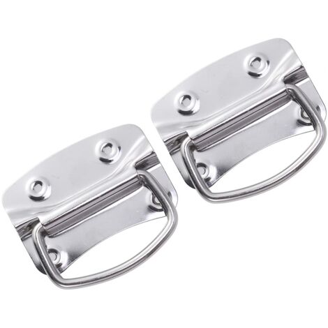 2pcs Stainless Steel Pull Handles Heavy Duty Trunk Handles for Toolbox Door