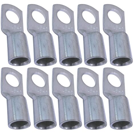 Pack of 10 Tubular Eyelet Electrical Terminals - Eye - Ø8mm - Non ...