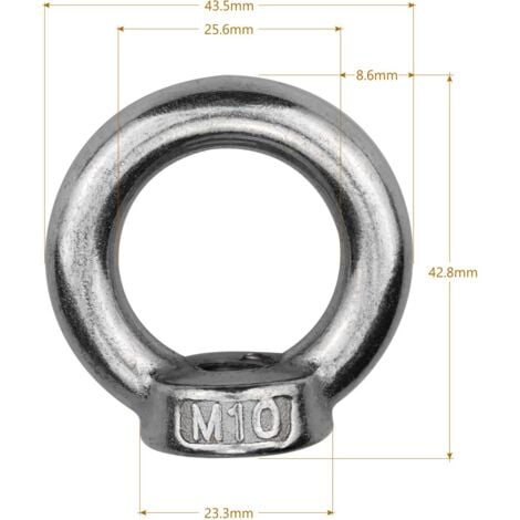 M10 304 Stainless Steel Ring Eye Nut Lifting Lifting Nut for Nuts ...