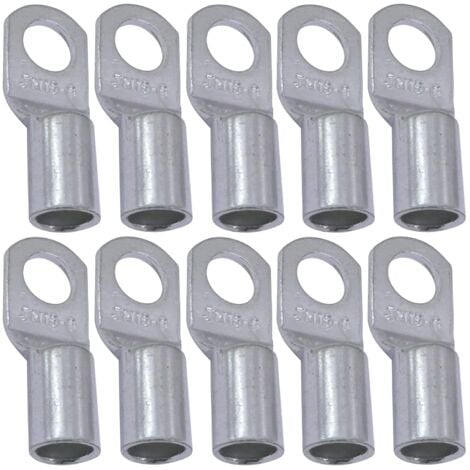 Pack of 10 Tubular Eyelet Electrical Terminals - Eye - Ø6mm - Non ...