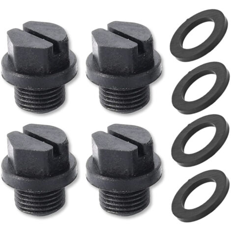 4 Pack Drain Plugs with O-Rings Pump Plug Pool Filters Replacement Pool ...