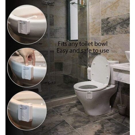 Toilet Lights Waterproof LED Toilet Night Lights UV Germicidal Lamp Motion Sensor Toilet Light with Aromatherapy