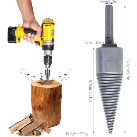 Wood Splitter Drill Auger Drill Bit Firewood Drill Bit Splitter Bits ...