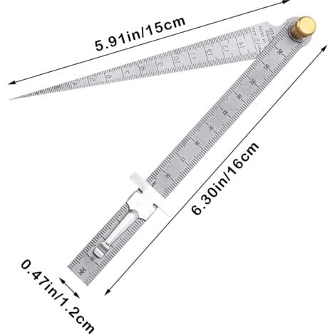 Taper Gauge Wedge Feeler Gauge Hole Gap Ruler Stainless Steel Welding ...