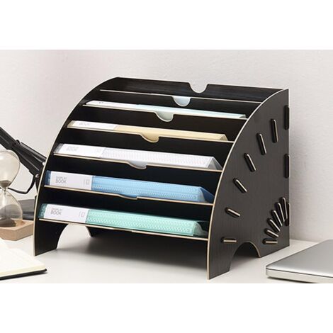 File Organizer, Wooden Sorter Paper Filing Cabinet Office Storage for ...