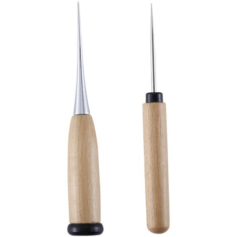 Pack Wooden Handle Sewing Awl Punch Punch Kit Sewing, Solid Awl Tool ...