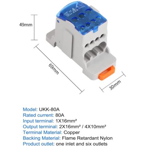 16mm² Electrical Distribution Box Terminal Block Electrical Wire ...