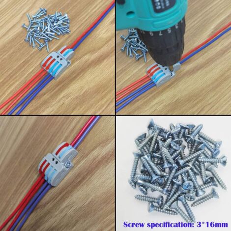 Connection Terminals, 10 Pcs Electrical Connector with Operating Lever ...