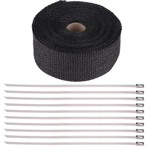 Jeffergarden Involucro isolante termico di scarico nero, tubo in fibra ...