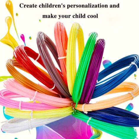 3D-Stift-Filament-Nachfüllungen, 20 helle Farben, hochpräziser ...