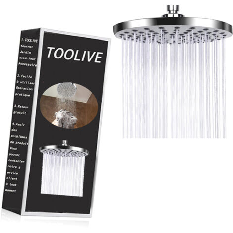 Round Rain Shower Heads, Fixed Rainfall Shower Head 8 Inch, Ultra Thin ...