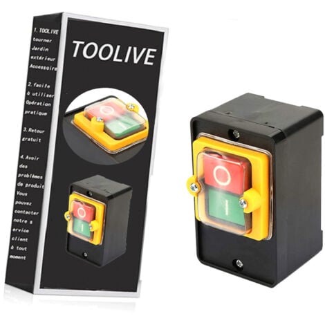 Machine Switch Button Water Proof Motor On Off Switch AC220V/380V 10A ...