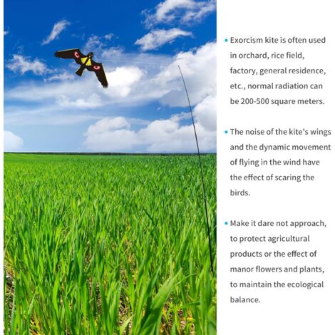 Bird Scarer Flying Kite Crops Farm Protector Bird Hawk Flying Kite