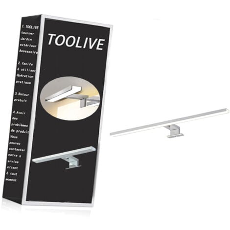 Led Mirror Light Bathroom 10W 820LM 60cm 230V 4000K,Stainless Steel 3 ...