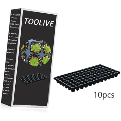 10 x 50 Cell Reusable Seed Germination Bedding Plant Pack Inserts for ...