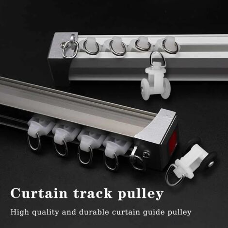 Rollers Curtain Gliders 60 Pieces Curtain Rail Hooks Rail Rollers Hooks Plastic Roller Roller ...