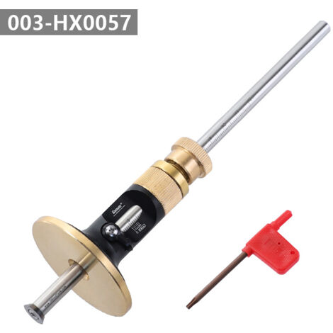 Clip-on gauge, with wheel for soft and hard wood, safety lock, micro ...