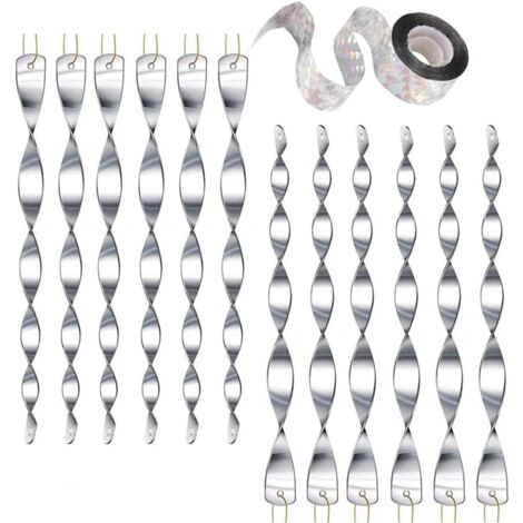 12pcs Bird Repellent, 50m Bird Repellent Strip, Reflective Spiral ...