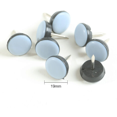 50 nailable Teflon chair glide tips, 19 mm round – Teflon furniture ...
