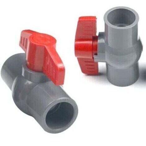 2pcs 40mm PVC Ball Valve, U-PVC Plastic Water Pipe Valve Straight ...