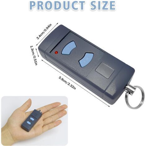 2pcs Garage Remote Control Transmitter Replacement with Blue Button 868 ...