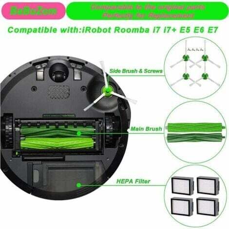 Accessoires Remplaçant kit pour iRobot Roomba j7 j7+ i7 i7+ i7 Plus E5 ...