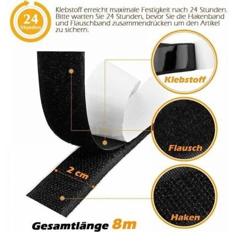 8M Extra Strong Self Adhesive Velcro Tape, Double Sided Adhesive with ...