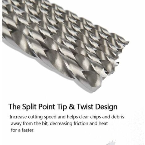 Extended Twist Drill Bit High Speed Steel Twist Drill Bit Set 8pc ...