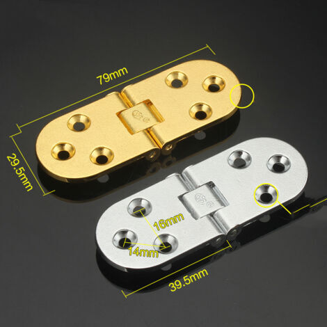 Pcs Zinc Alloy Invisible Folding Flap Hinge, 180 Degree Half Round ...