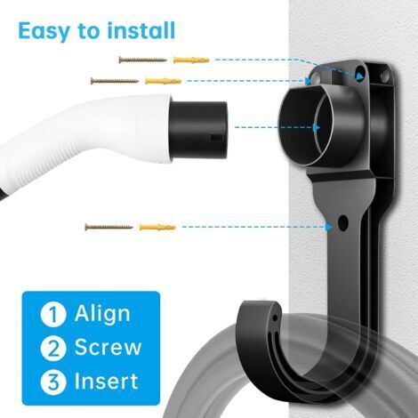 Electric Car Cable Holder, EU Standard Wall Mount for Electric Car ...