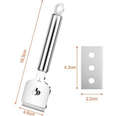 Professional Glass Ceramic Hob Scraper with 14 Metal Replacement Blades ...