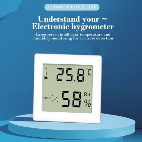 Thermo-Hygrometer Set of 3, Ultra-Thin Thermometer and Hygrometer ...