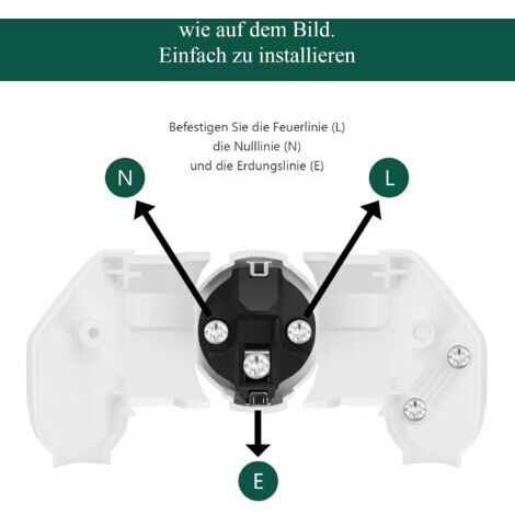 x Schuko plugs, 250 V (16 A), safety plug with anti-kink sleeve ...