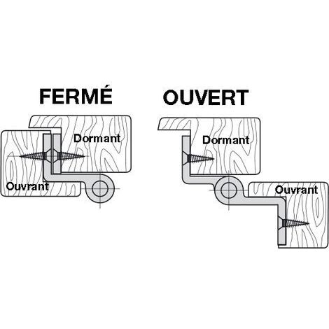 Paumelle bouts ronds à bague coudée TORBEL - 140x70x80 mm - Coudage 90/ ...
