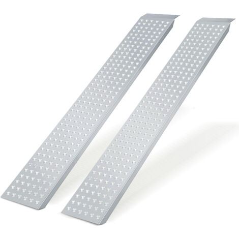 Set di 2 rampe di carico zincate antiscivolo 160cm Rampa per auto moto ...