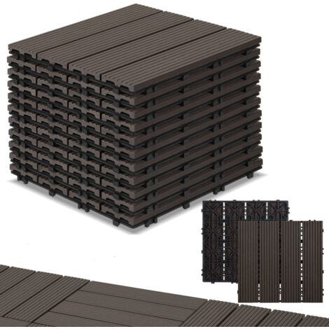 SWANEW Lastra per terrazza Piastrelle in legno per giardino, Piastrelle ...