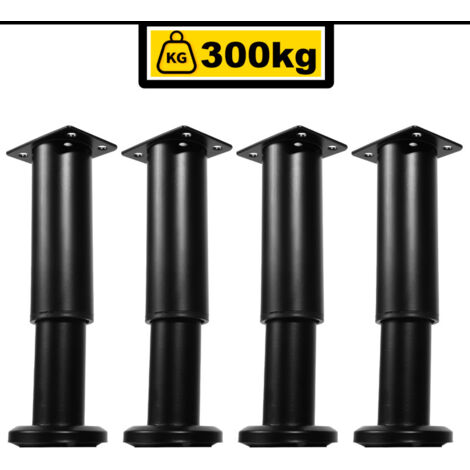 SWANEW 4X Piedi per mobili 12-18cm estensibili (nero) Piedini per ...