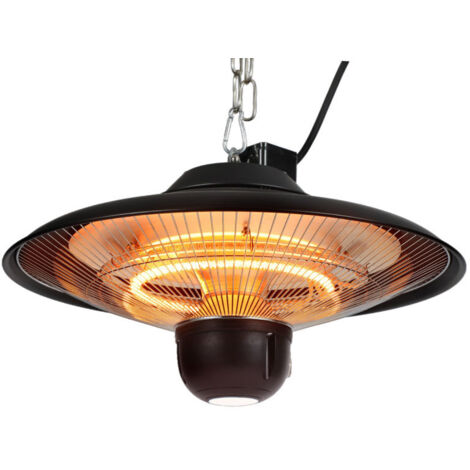 SWANEW Calefactor de terraza suspendido, 2000 W, halógeno, colgante ...
