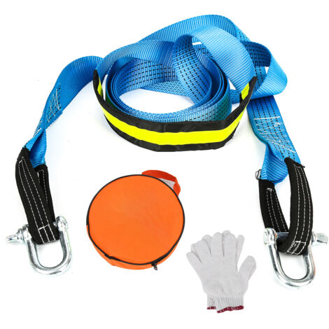 SWANEW Correa de remolque de alta resistencia Cuerda de remolque de nylon y hierro forjado de ...