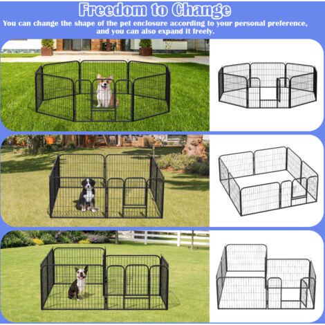 SWANEW Corral Para Cachorros Con Techo 80x60cm Cercado Para Cachorros ...