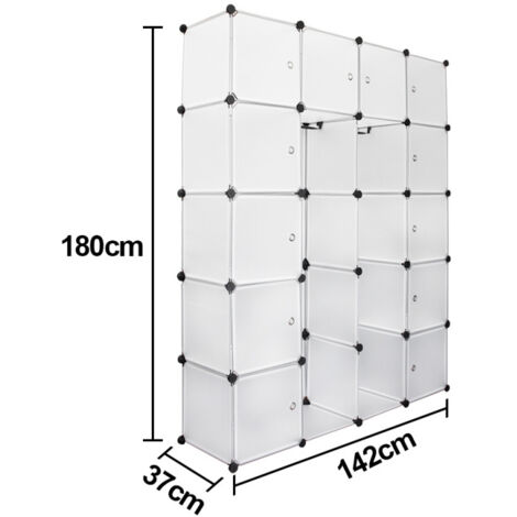 SWANEW Armario DIY Sistema de estante Gabinete de almacenamiento de ...