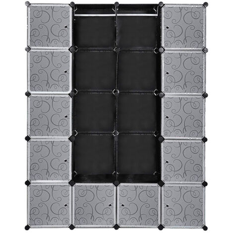 SWANEW Armario DIY Sistema de estante Gabinete de almacenamiento de ...