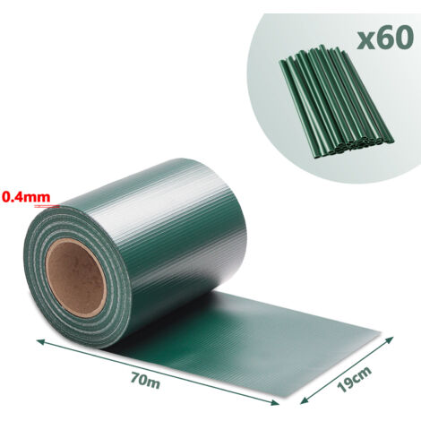 SWANEW Listones de privacidad de PVC, 70mx 3 Verde listones de ...