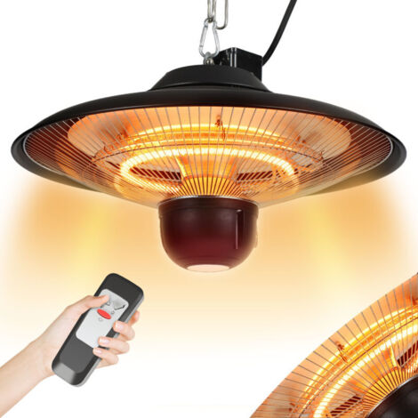 SWANEW Calefactor de terraza suspendido, 2000 W, halógeno, colgante ...