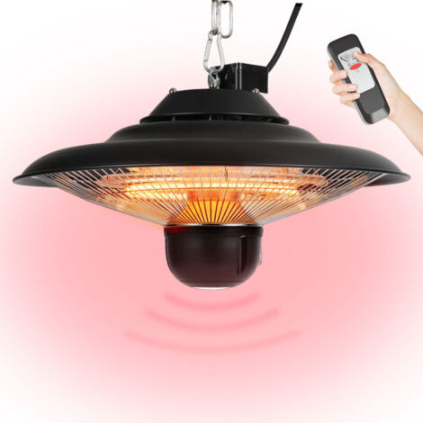 SWANEW Calefactor de terraza suspendido, 2000 W, halógeno, colgante ...