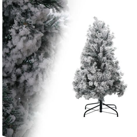 SWANEW Árbol de Navidad Abeto Agujas con soporte Flocaje Exterior 150cm ...