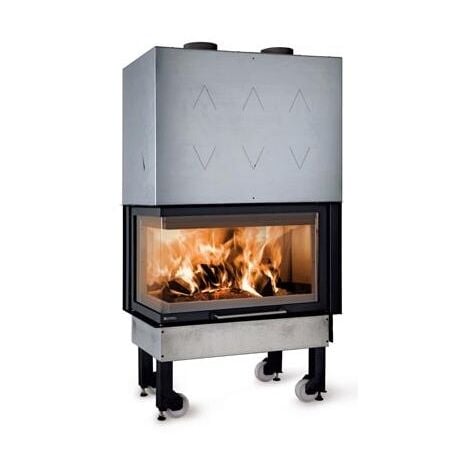 Insert à bois angle gauche - LA NORDICA Monoblocco 800 Angolo SX 10 kW