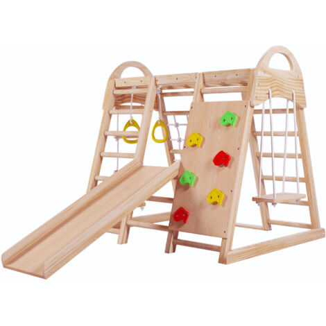 in 1 parco giochi multifunzionale in legno, altalena, scala da ...