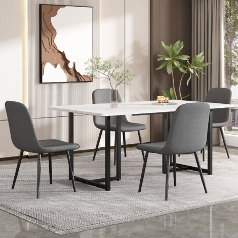 Set da pranzo (5 pezzi), tavolo da pranzo con 4 sedie, set tavolo da ...